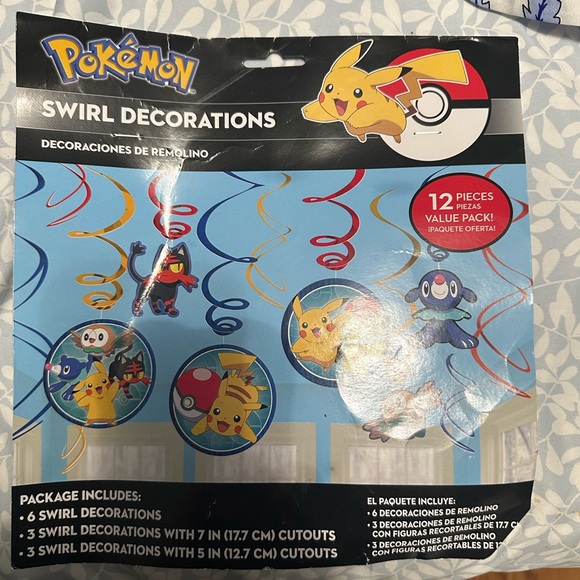 Pokemon | Party Supplies | Pokemon Swirl Decoration Birthday Party ...